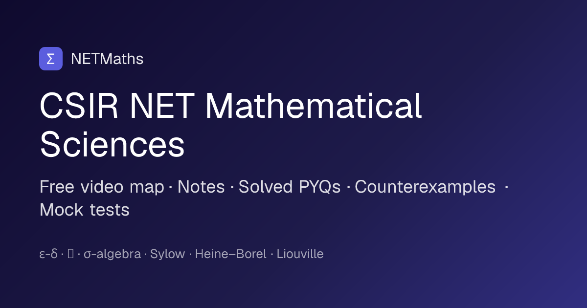 CSIR NET December 2025 Maths — Part C, all 60 questions
